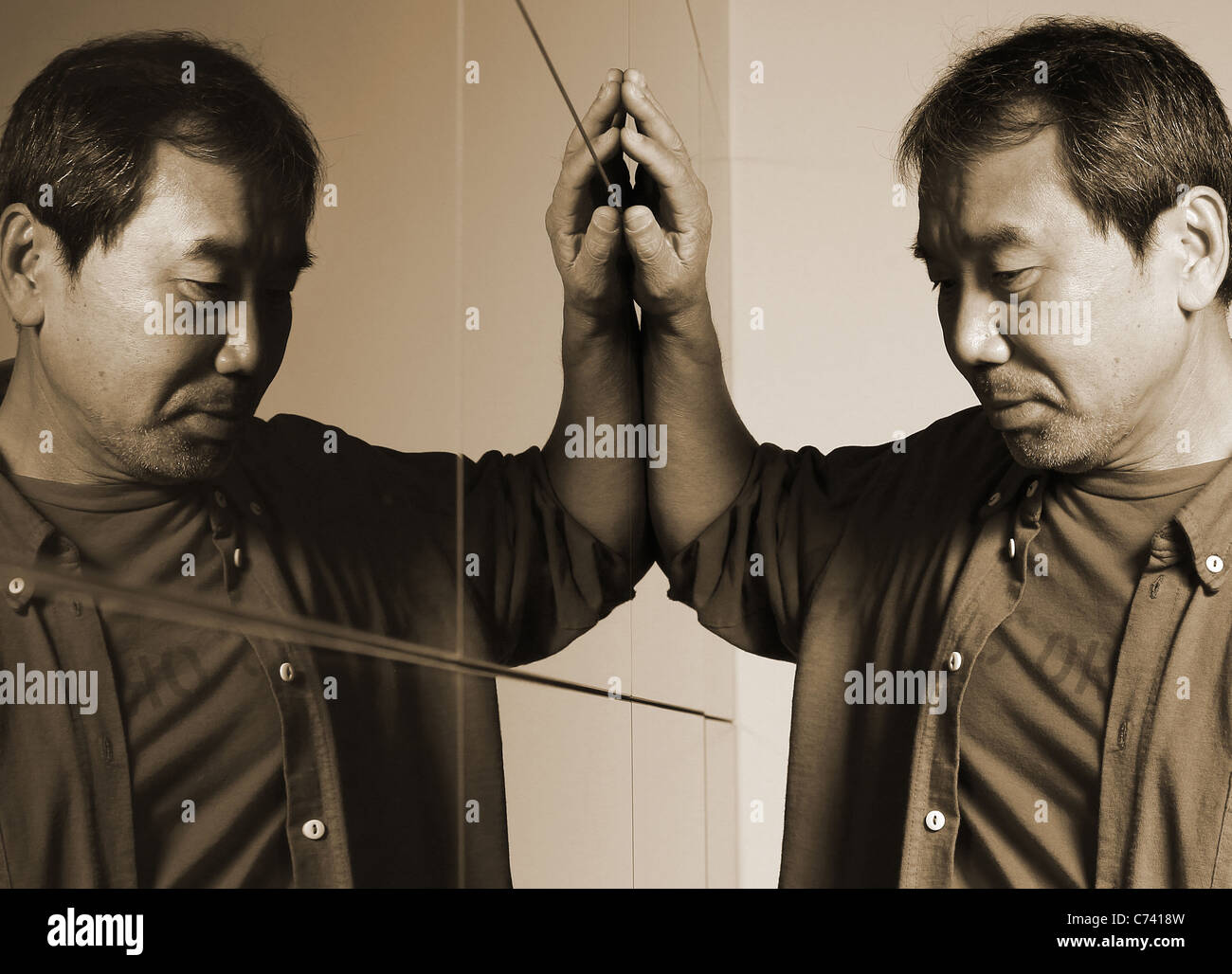 Portrait of the Japanese writer Haruki Murakami Stock Photo - Alamy