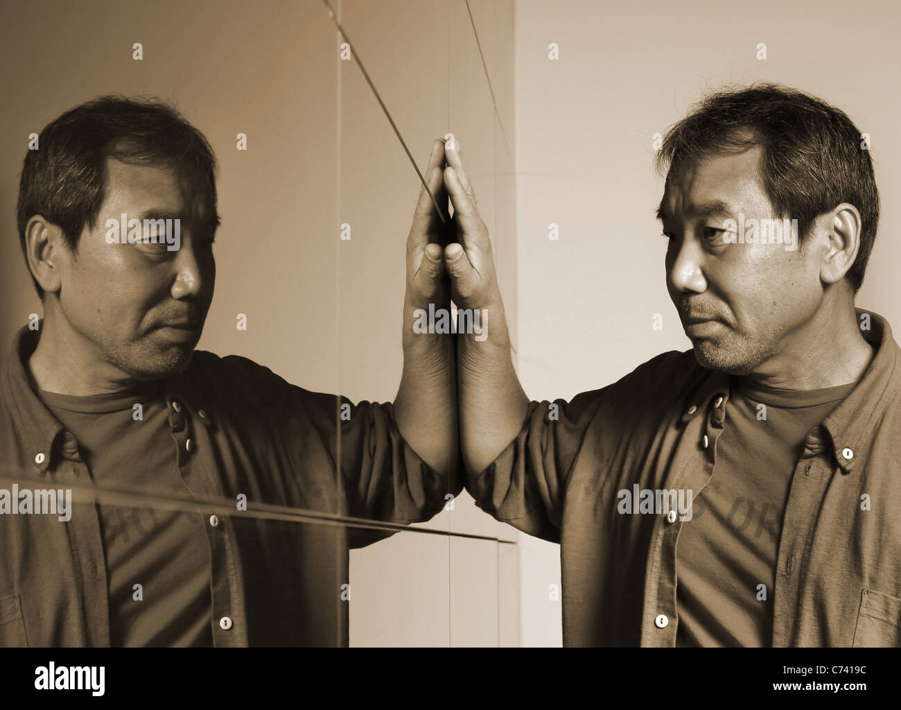 Portrait of the Japanese writer Haruki Murakami Stock Photo - Alamy