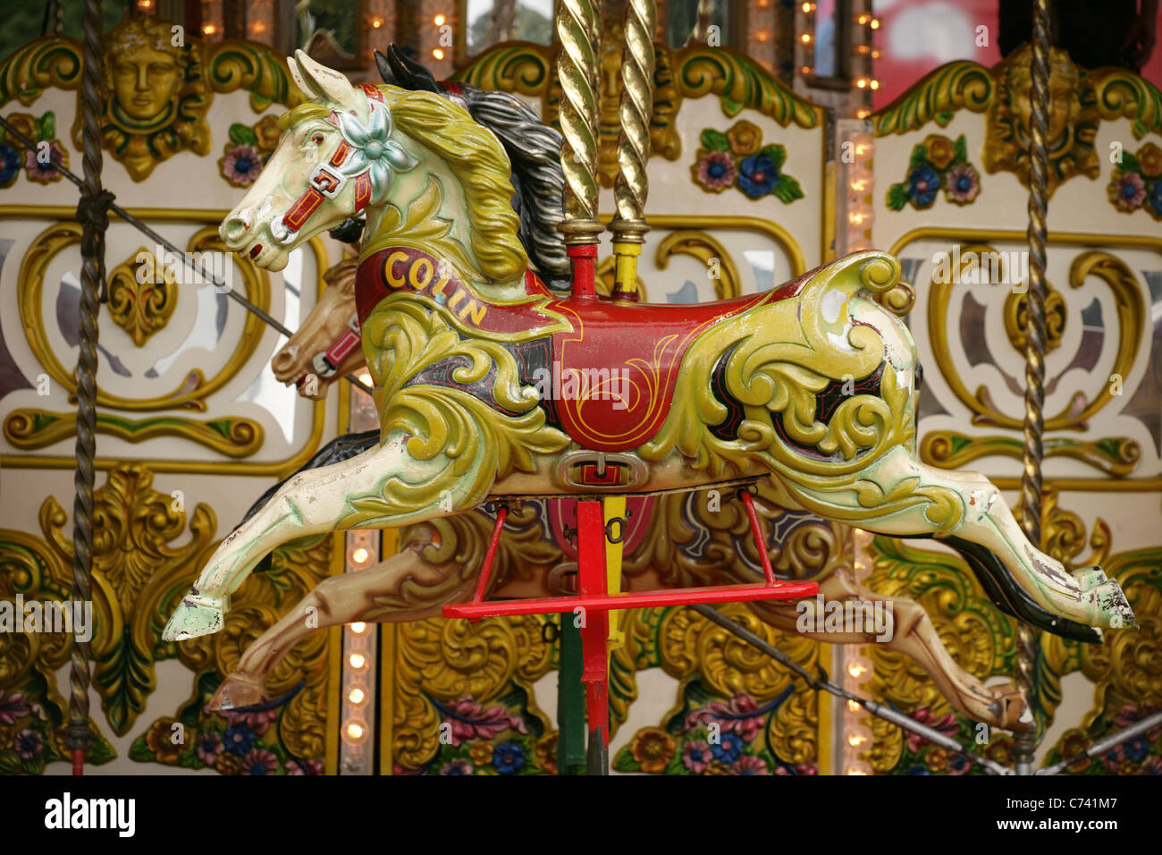 merry go round horse closeup Stock Photo - Alamy