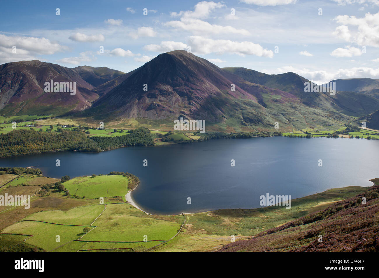 Grasmoor with Crummock Water at its foot, Lake District National Park ...