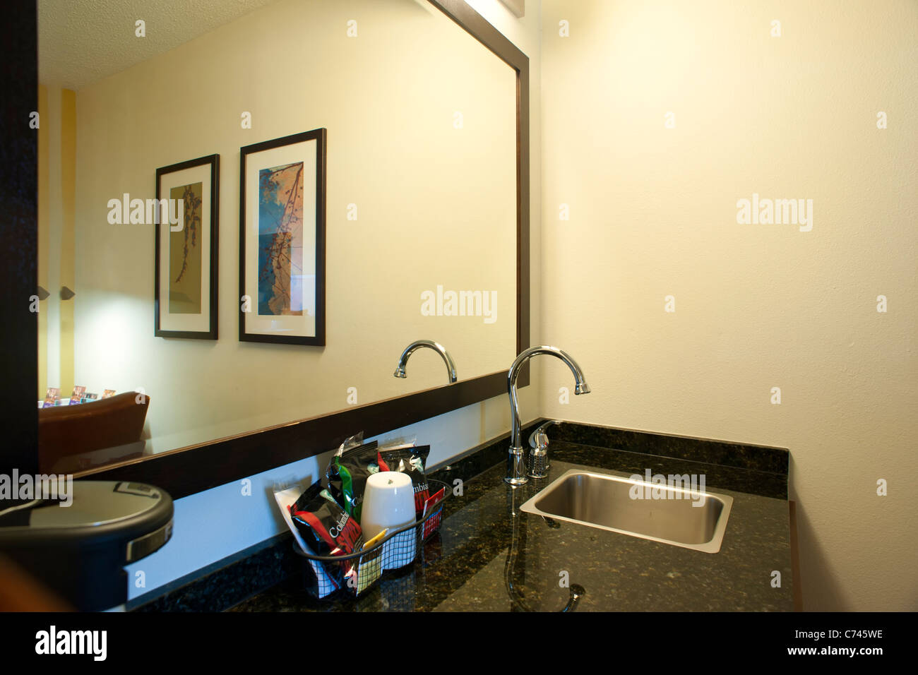 Vanity at hotel room Stock Photo - Alamy