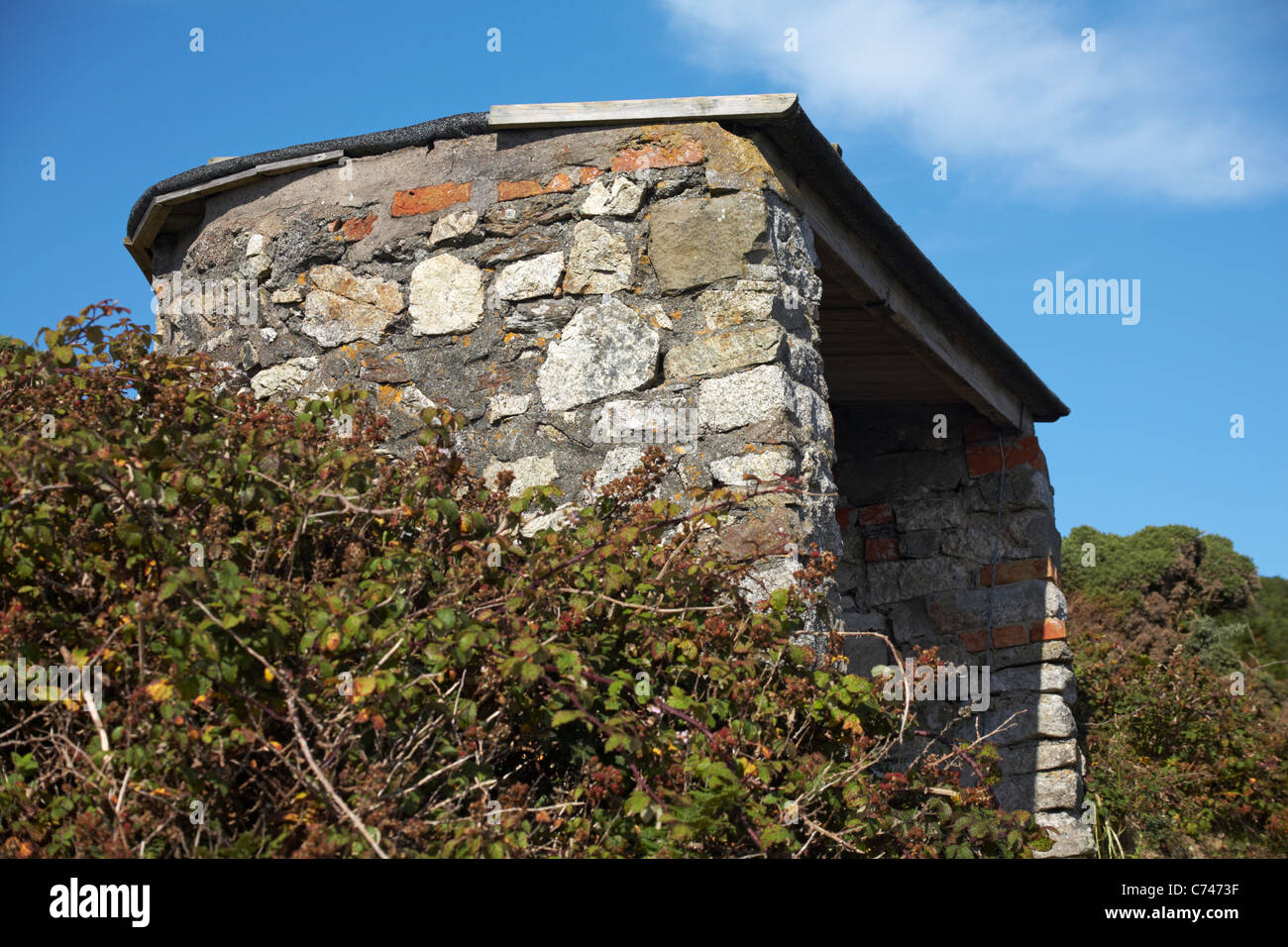 The Ugly hut at Hangman’s Hill on Lundy Island, Devon, England UK in ...