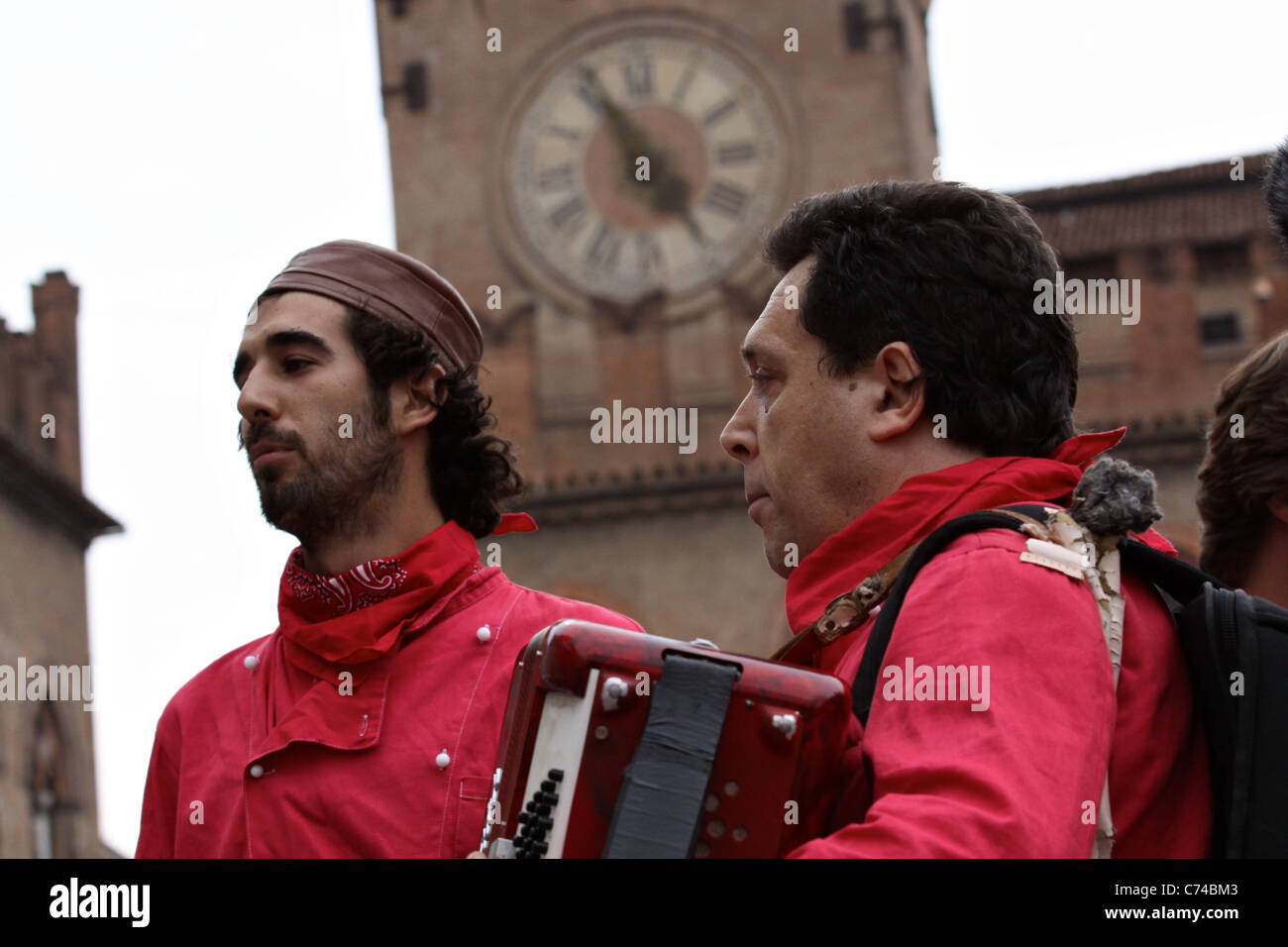 FESTIVAL: Singer and accordion player singing and playing for the Italy ...