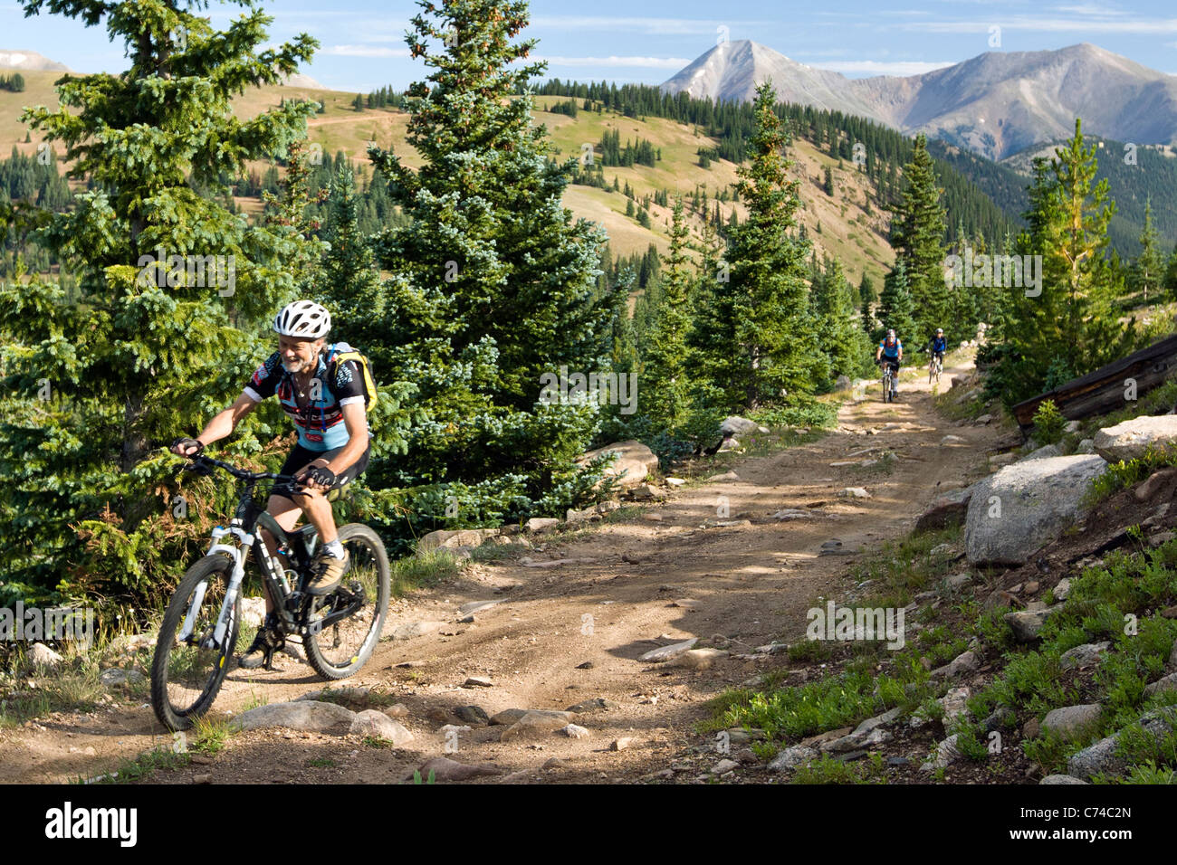 Mountain bikers on the famous Monarch Crest Trail, along the ...