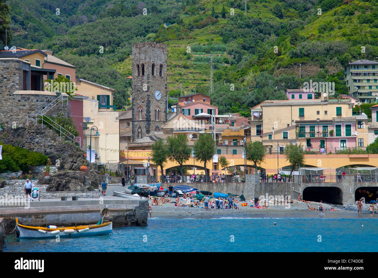 Bathing beach of Monterosso al Mare, Cinque Terre, Unesco World ...