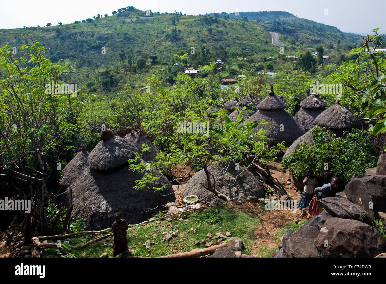Traditional village, Konso land, Konso, Ethiopia Stock Photo - Alamy