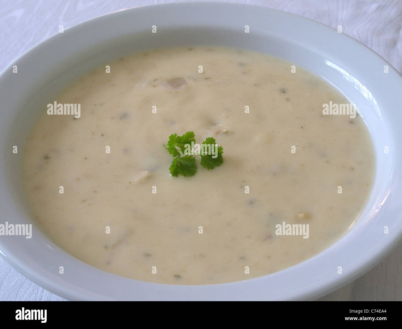 A Bowl or Dish of Smoked Haddock Chowder Soup Stock Photo - Alamy
