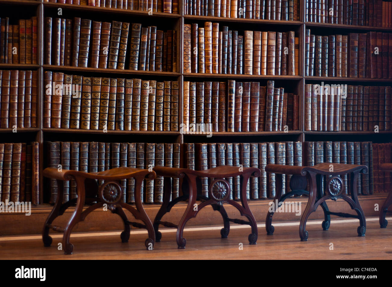 Old library antique books Stock Photo - Alamy