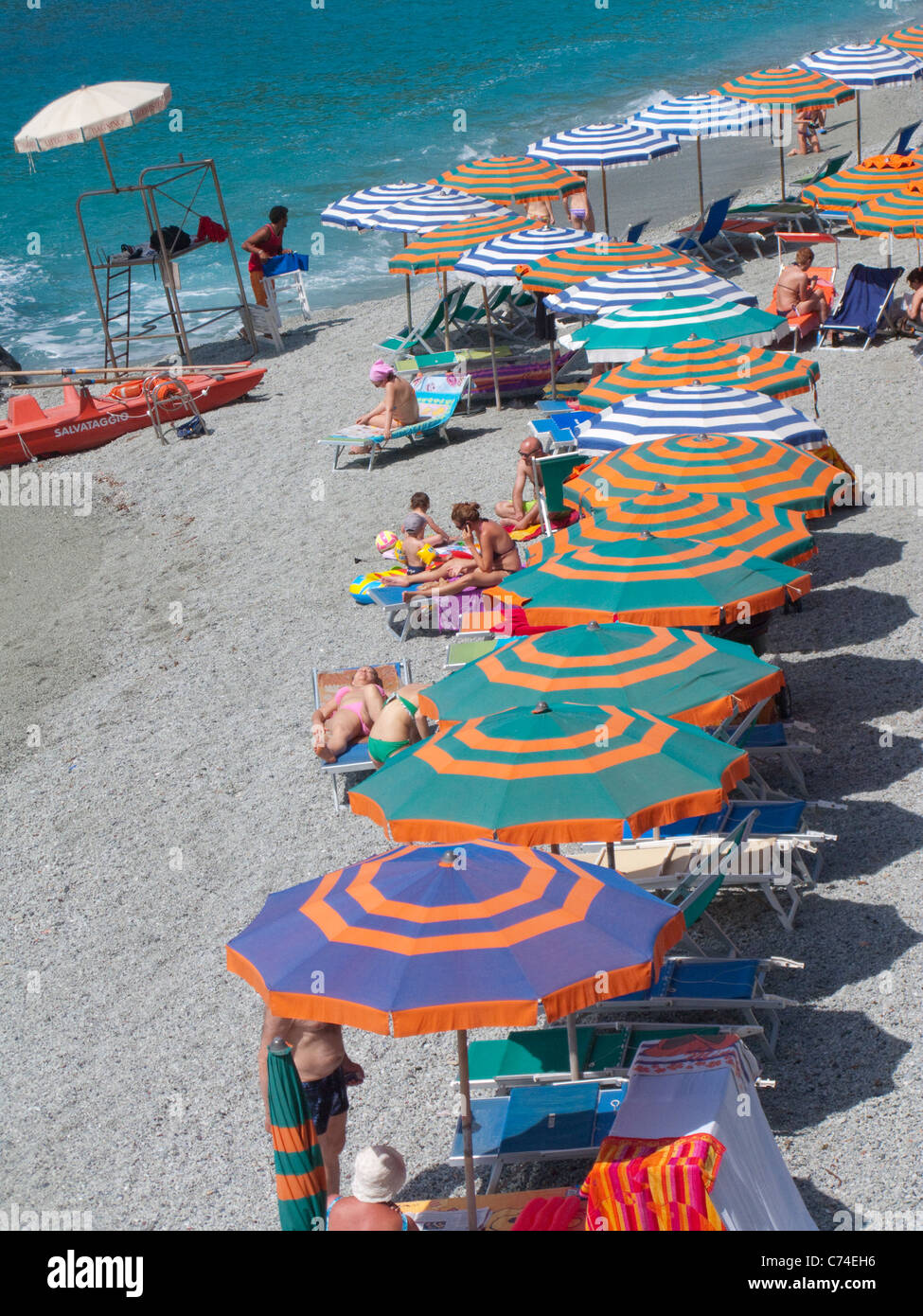 Bathing beach of Monterosso al Mare, Cinque Terre, Unesco World ...