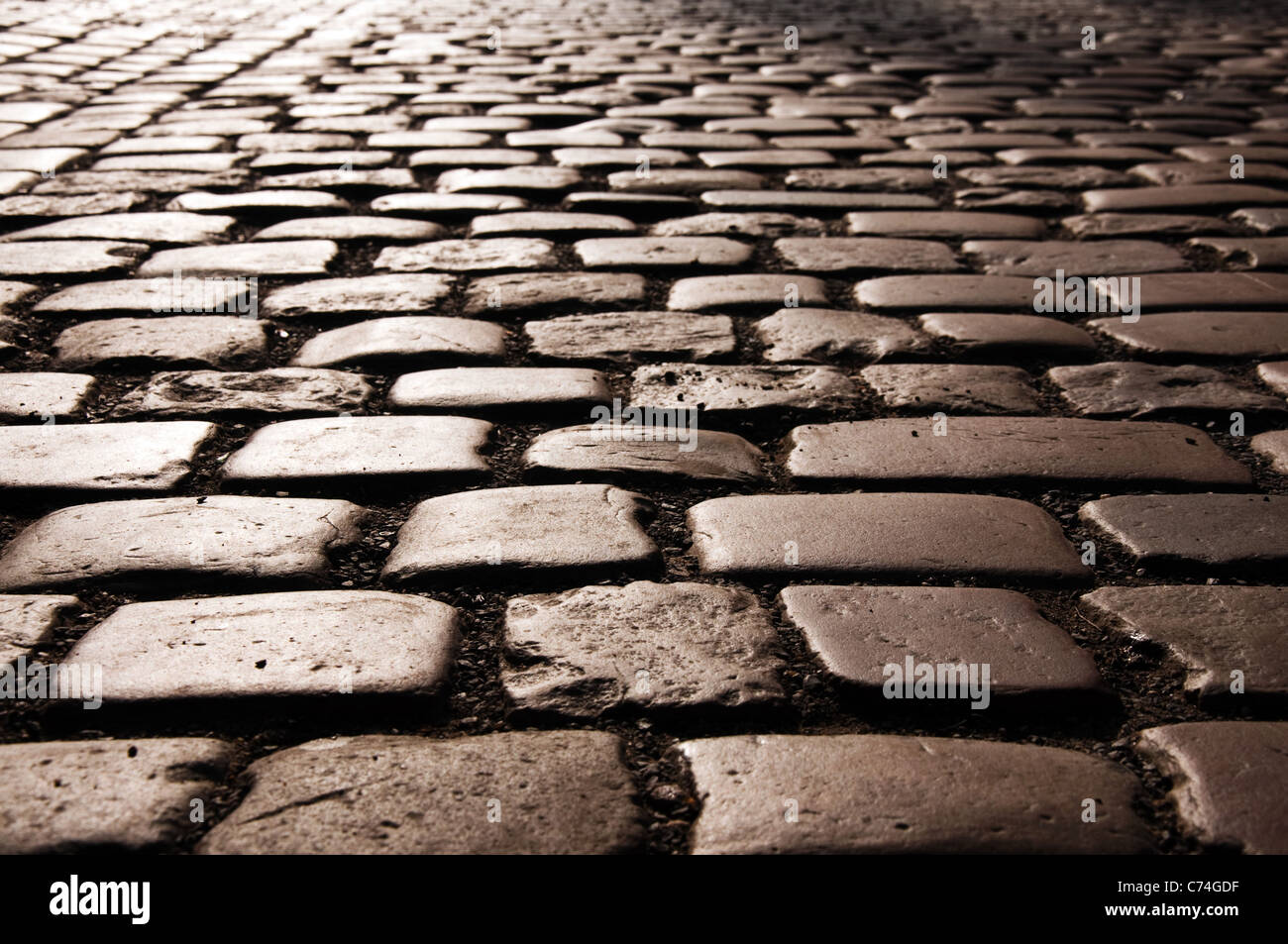 Cobble stone road pattern from Prague Stock Photo - Alamy