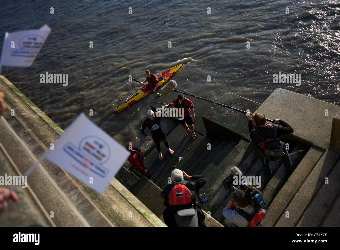 Comedian and actor David Walliams, completes his epic 8 day, 140 mile ...