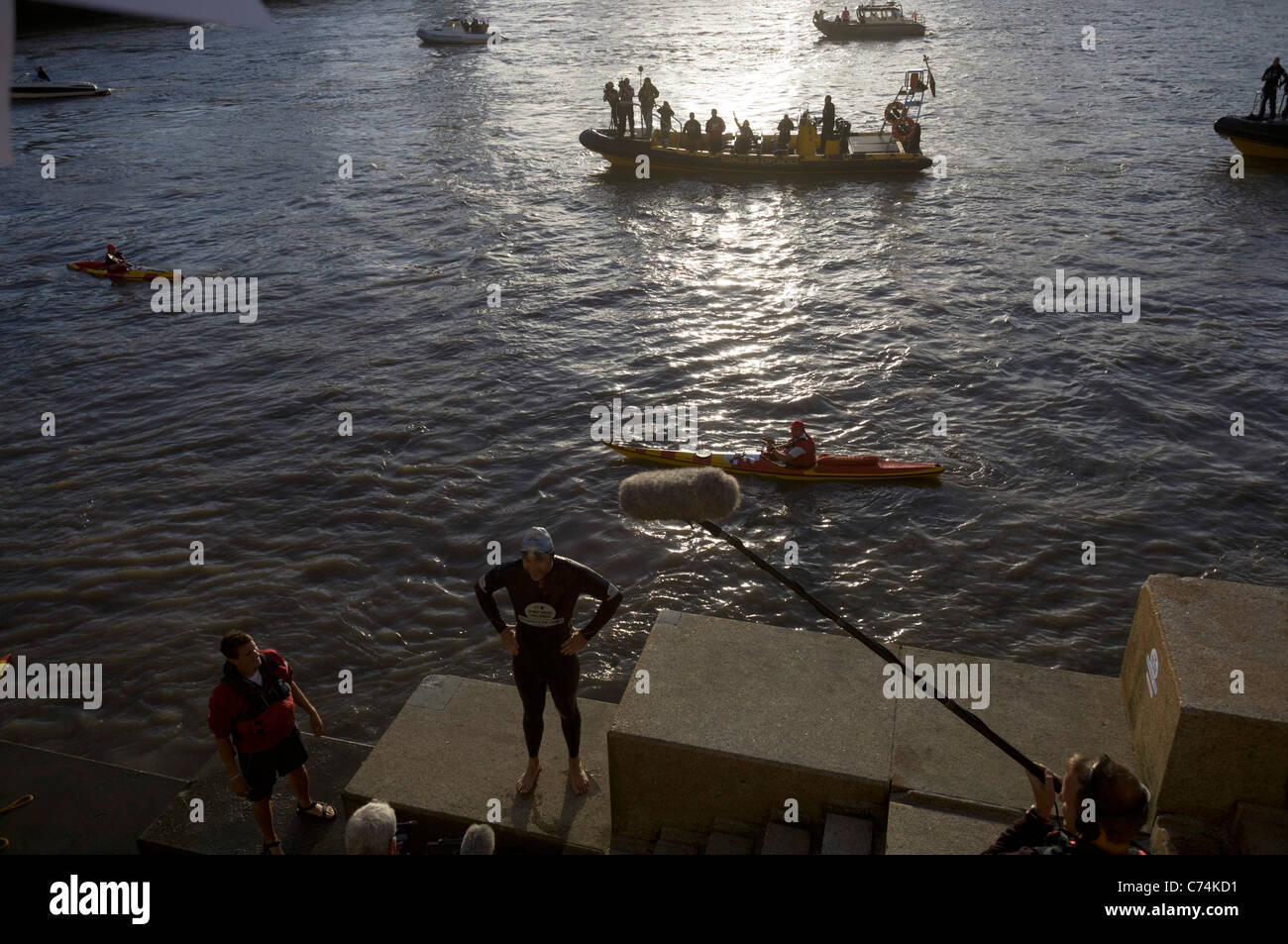 Comedian and actor David Walliams, completes his epic 8 day, 140 mile ...