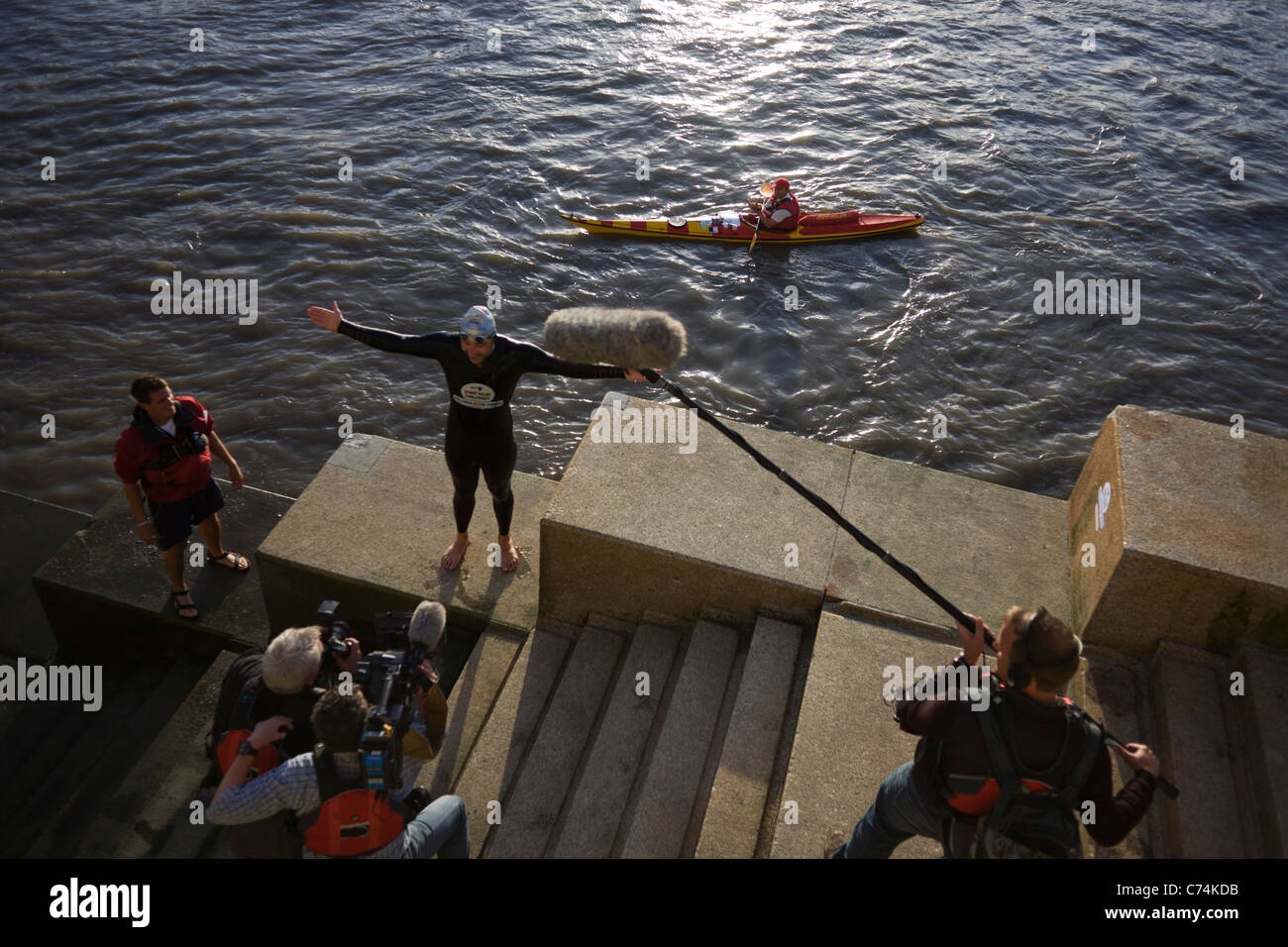 Comedian and actor David Walliams, completes his epic 8 day, 140 mile ...