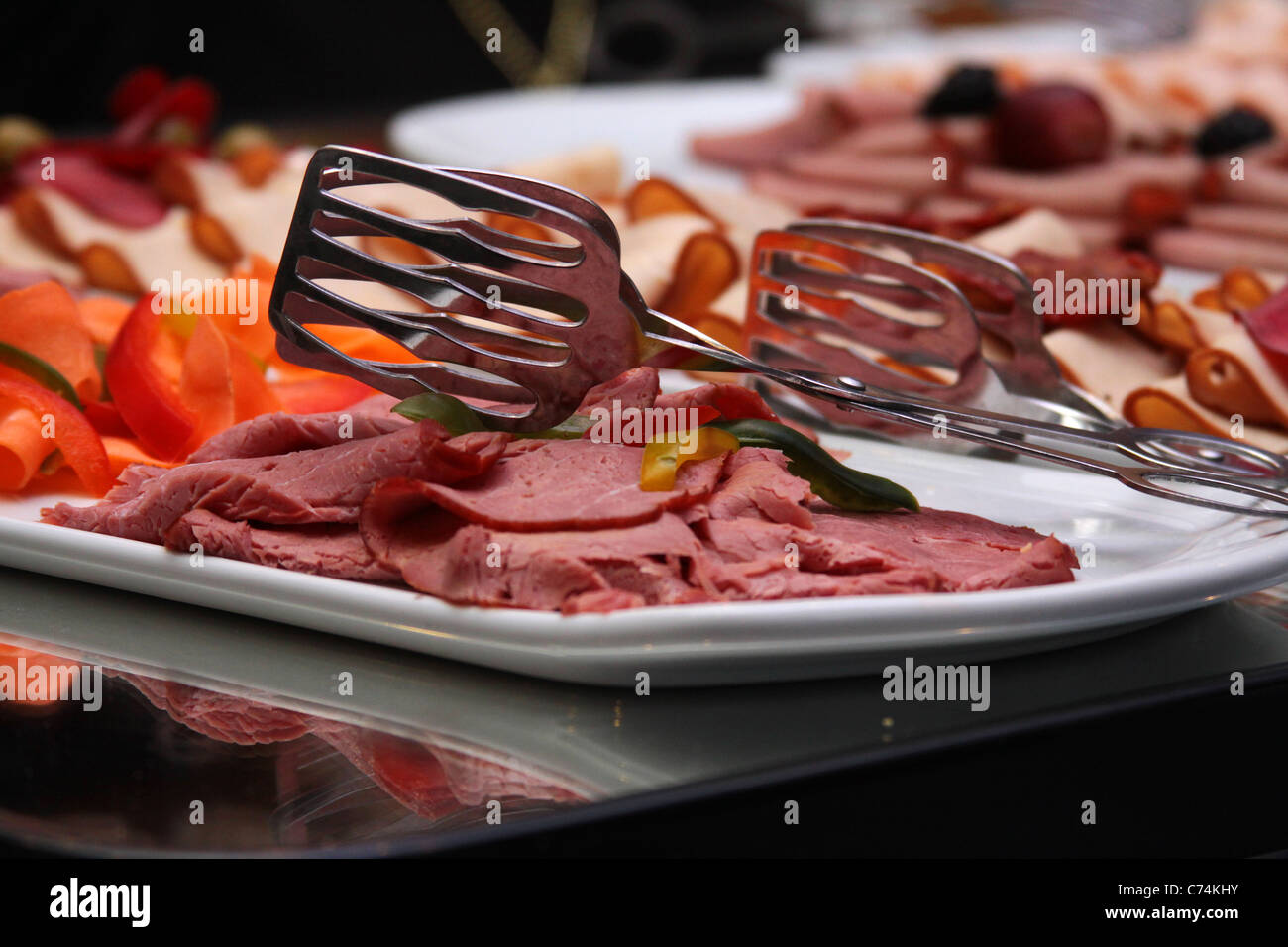 Views of food from a buffet in a five star hotel Stock Photo - Alamy