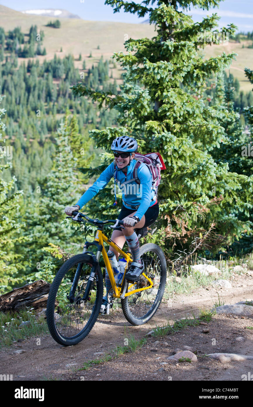 Mountain bikers on the famous Monarch Crest Trail, along the ...