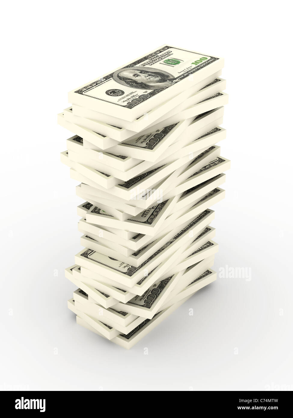 Stack of 100 Dollar Bills Stock Photo - Alamy