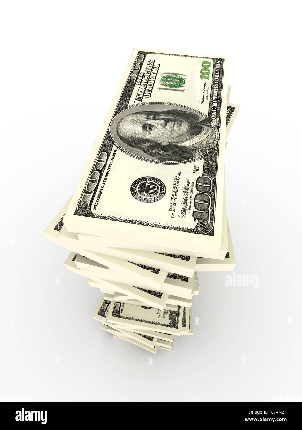 Stack of 100 Dollar Bills Stock Photo - Alamy