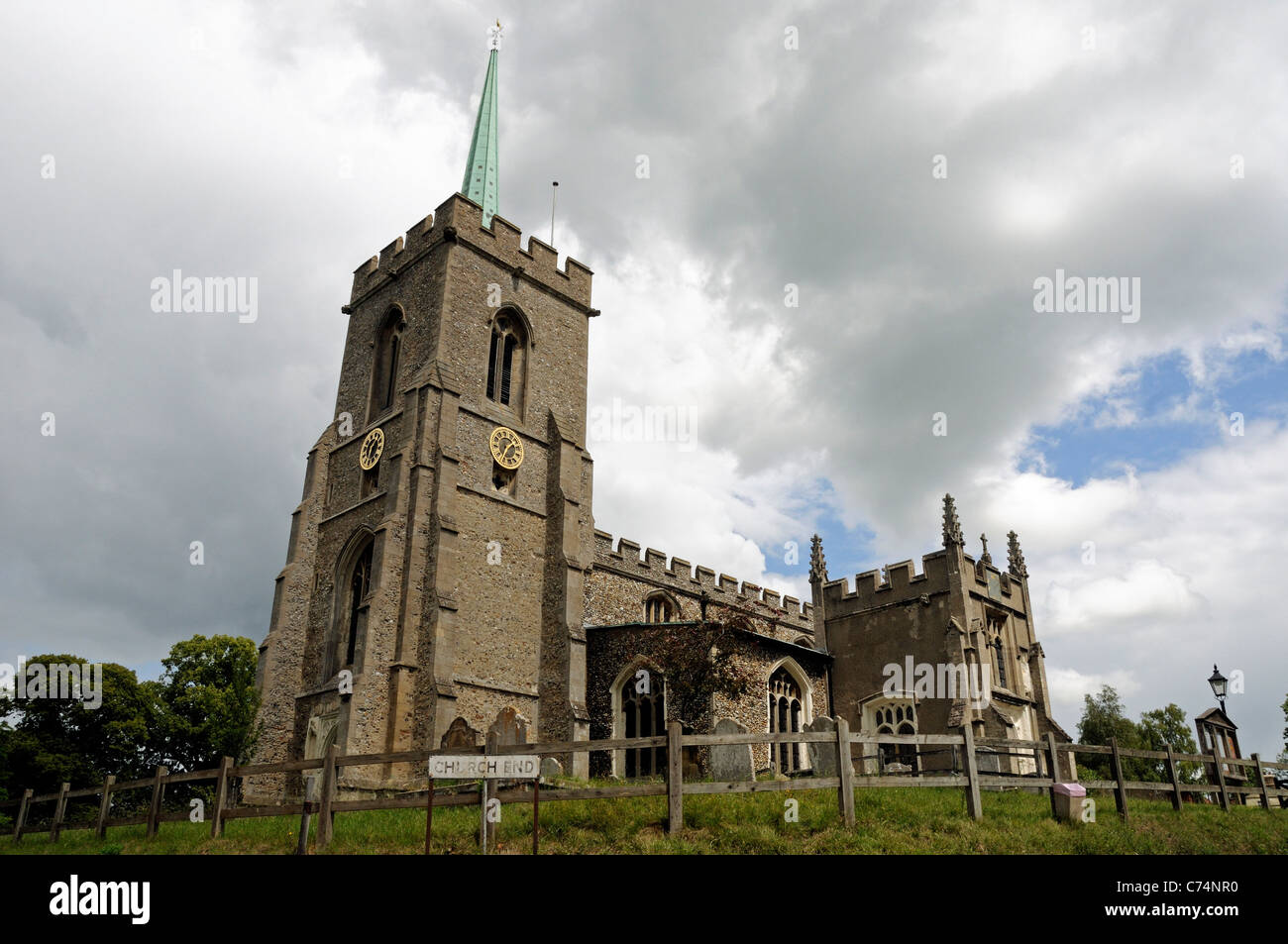 St Marys Church Braughing Village Hertfordshire England UK Stock Photo ...