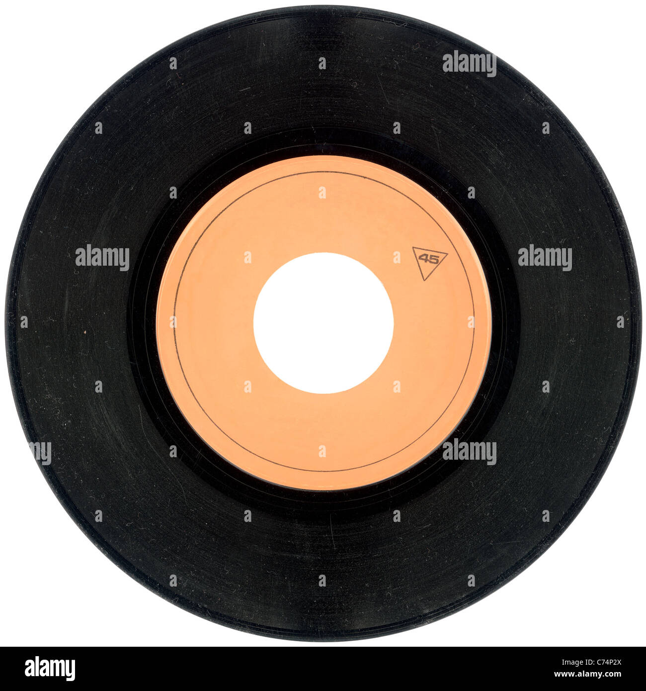 Empty Gramophone vinyl record isolated on white background Stock Photo ...