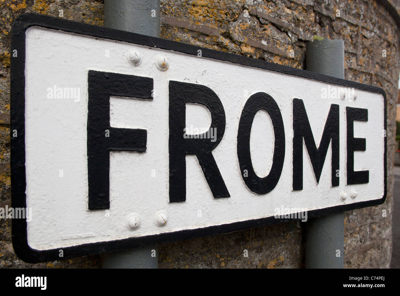 Frome Road Sign Stock Photo - Alamy