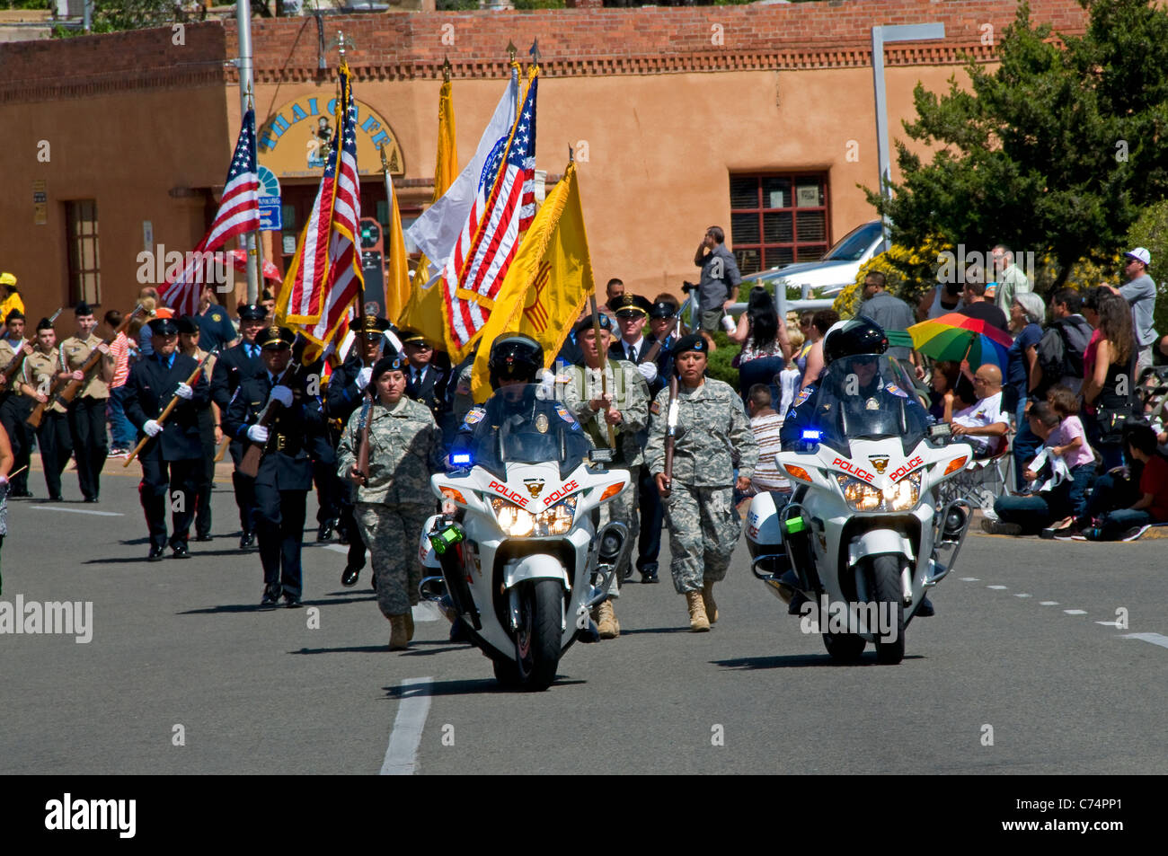 parade police escort motorcycles Stock Photo - Alamy