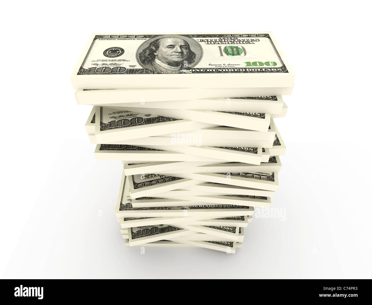 Stack of 100 Dollar Bills Stock Photo - Alamy
