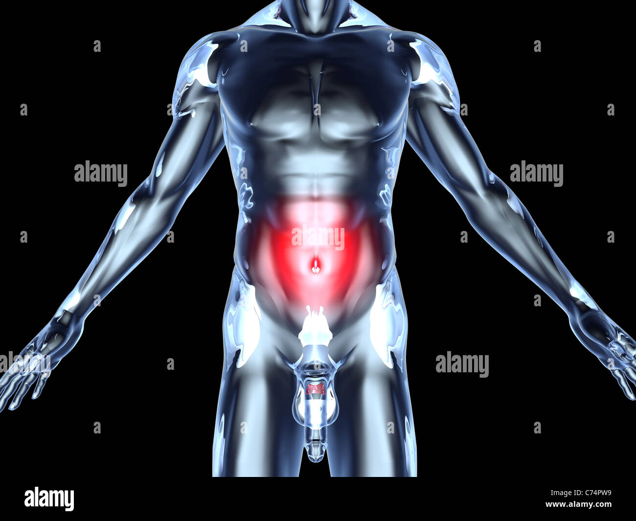 Anatomy - belly ache Stock Photo - Alamy