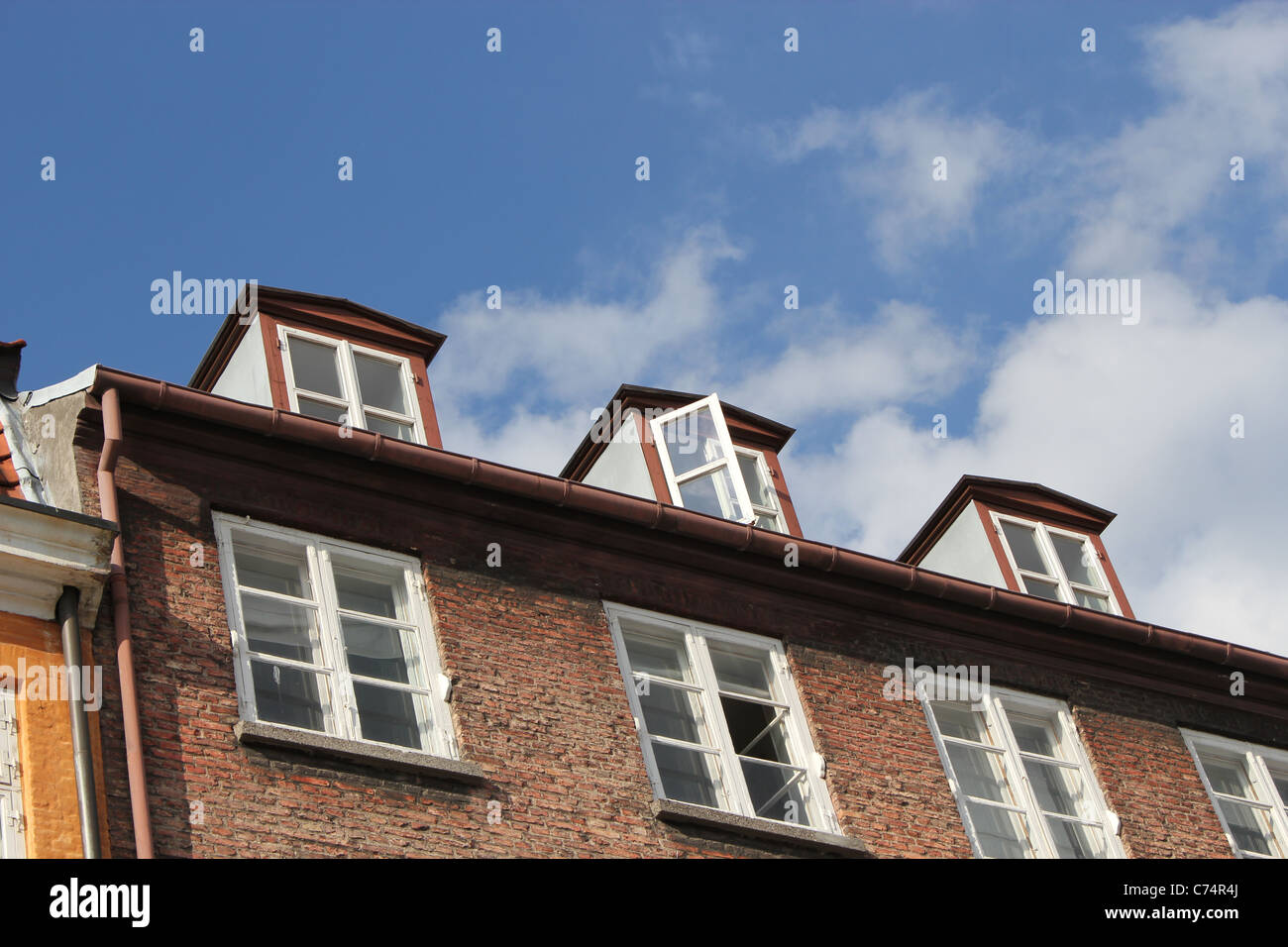 Danish house with skylight window, Copenhagen, Denmark Stock Photo - Alamy