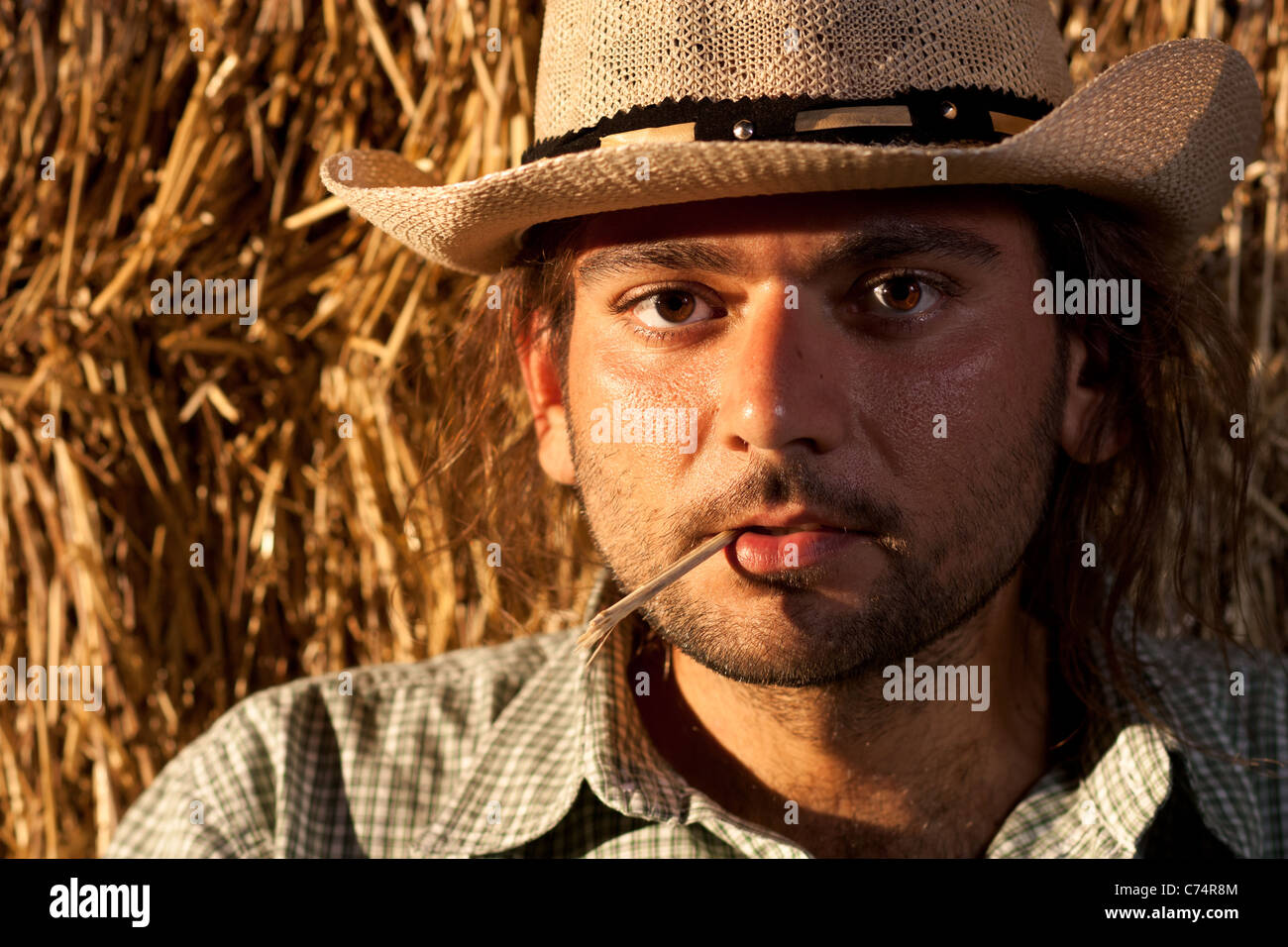 Farmer with wheat in mouth hi-res stock photography and images - Alamy