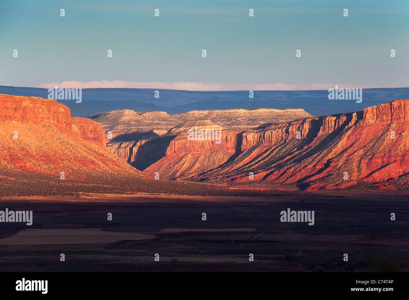 Sunset bathes the cliffs over Paradox Valley, Colorado Stock Photo - Alamy
