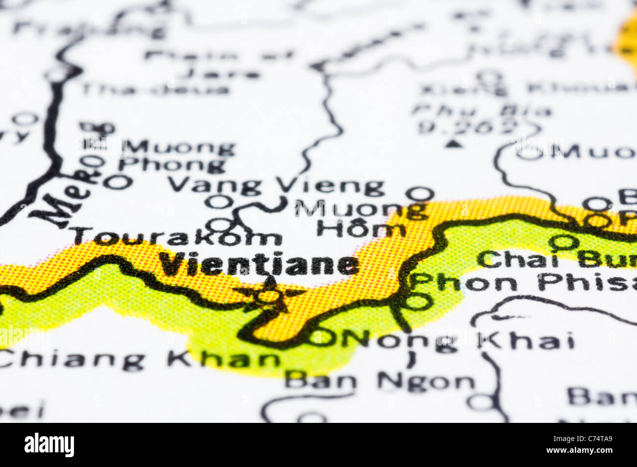 Map of vientiane laos hi-res stock photography and images - Alamy