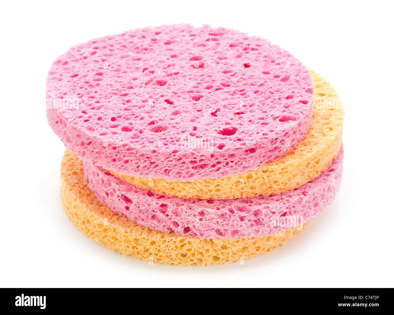 Sponge clean for face isolated on white background Stock Photo - Alamy