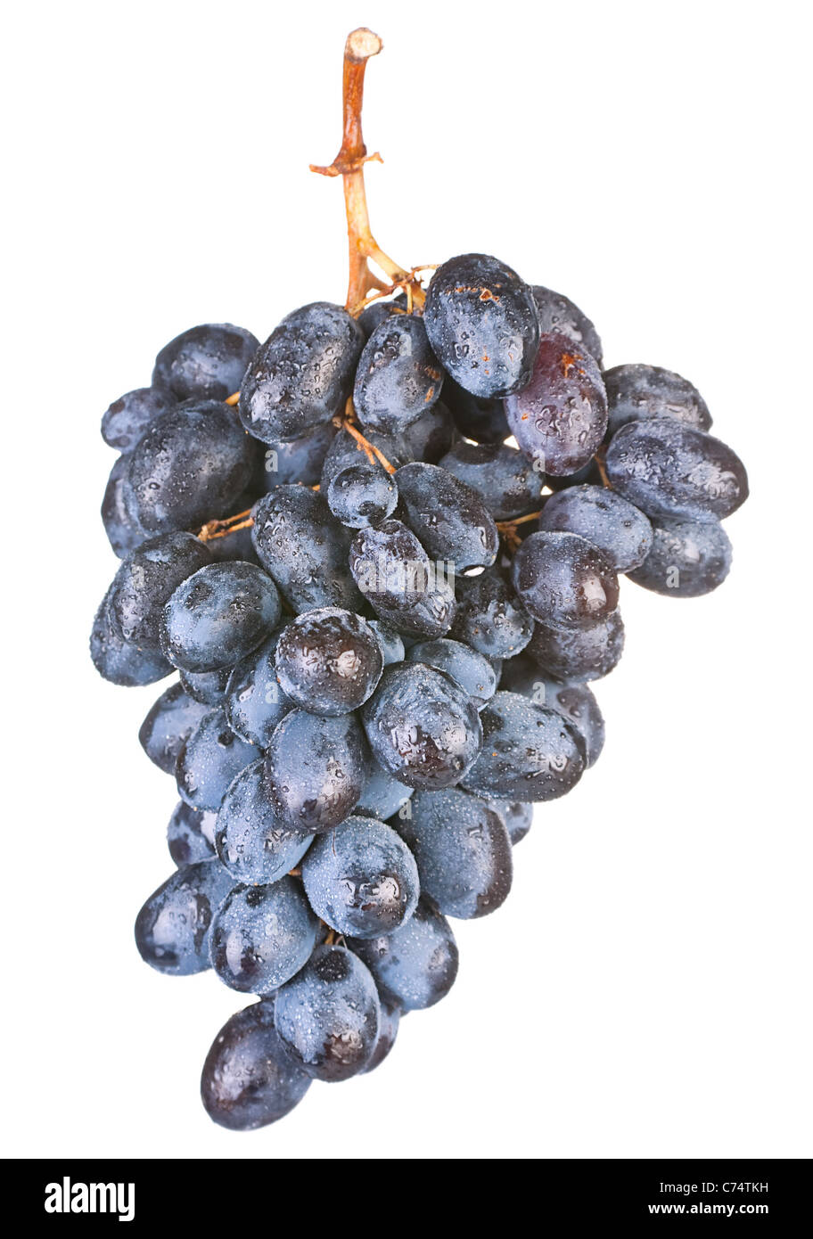 Fresh blue grape fruit on white background Stock Photo - Alamy