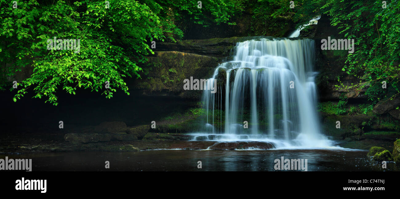 The picturesque falls at West Burton known as Cauldron Force in the ...