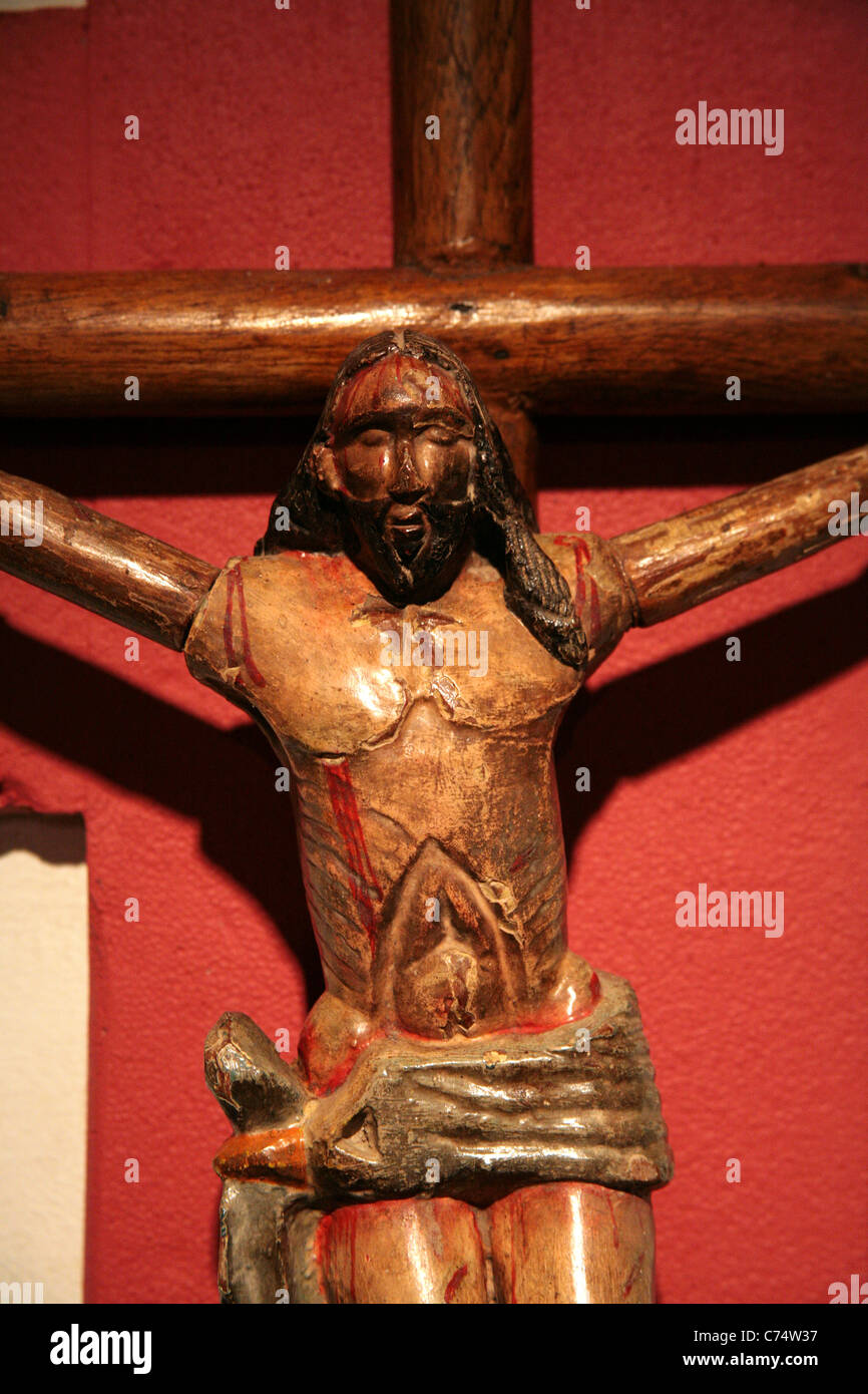 Latin american depiction of Jesus Christ seen in a traditional church ...