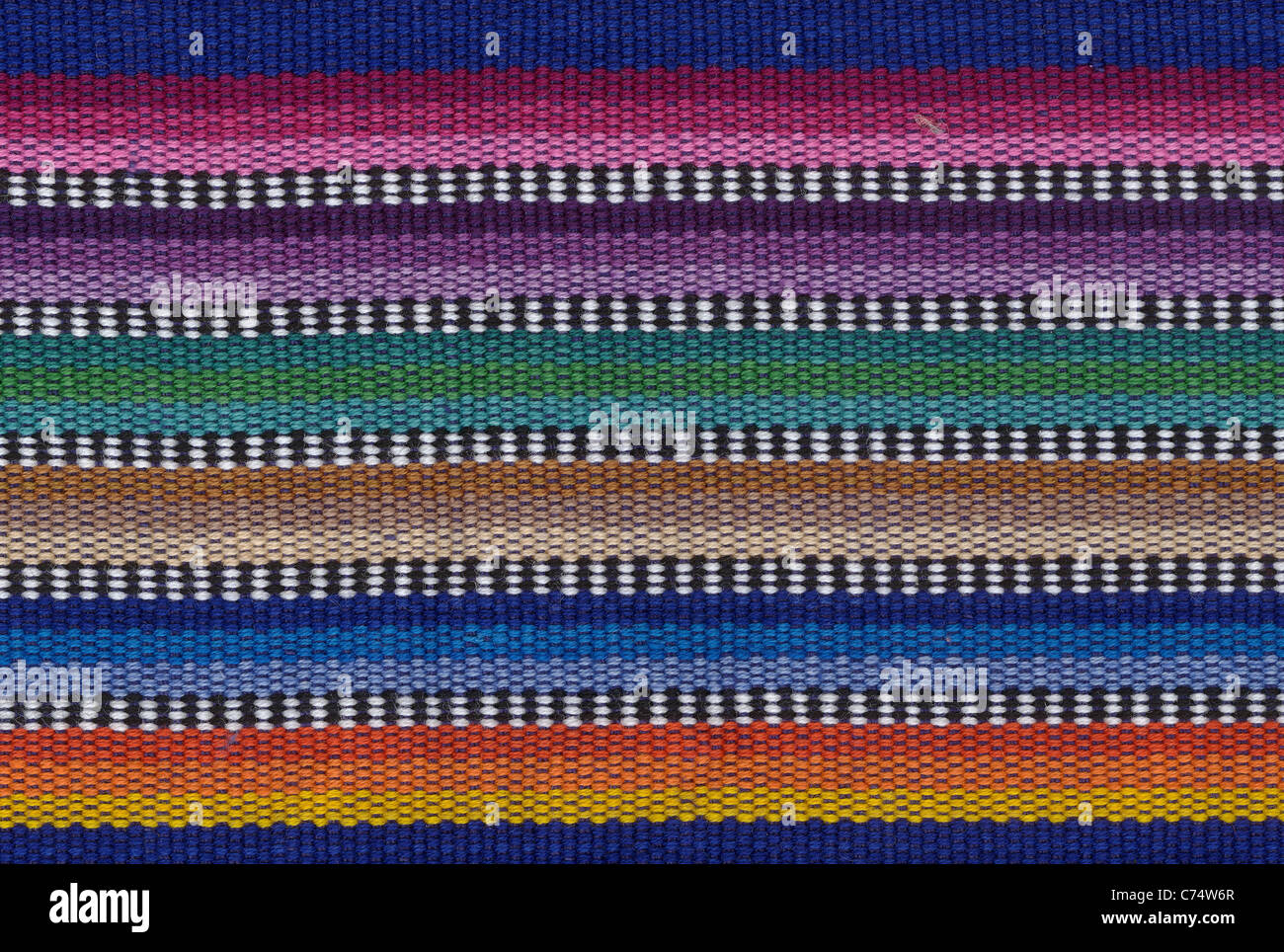Guatemalan textile pattern with very bright colors shown in detail, to ...