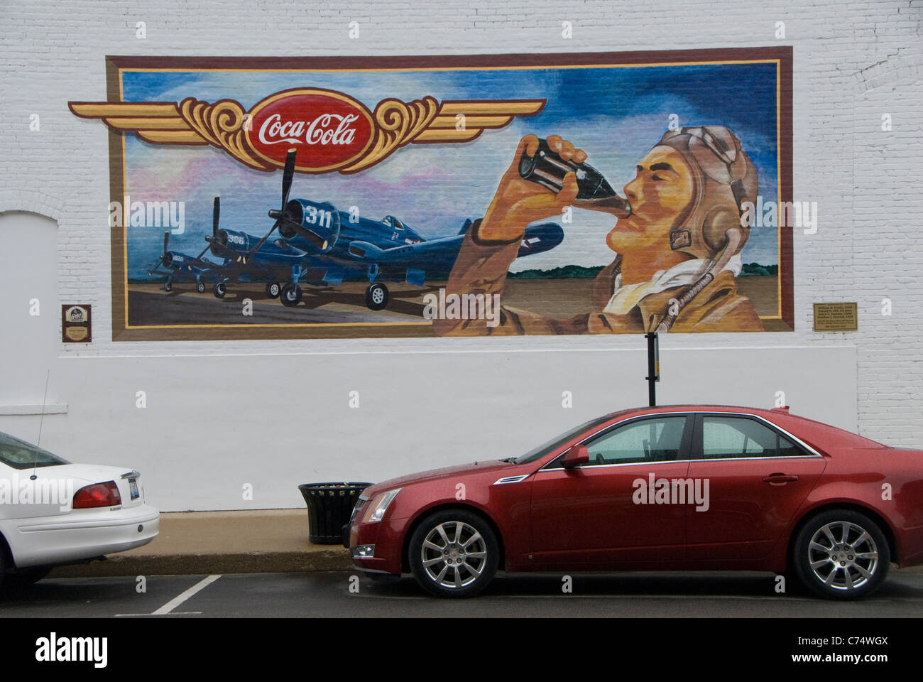 Mural CocoCola and World War 2 fighter pilot, Walldog Mural Project ...