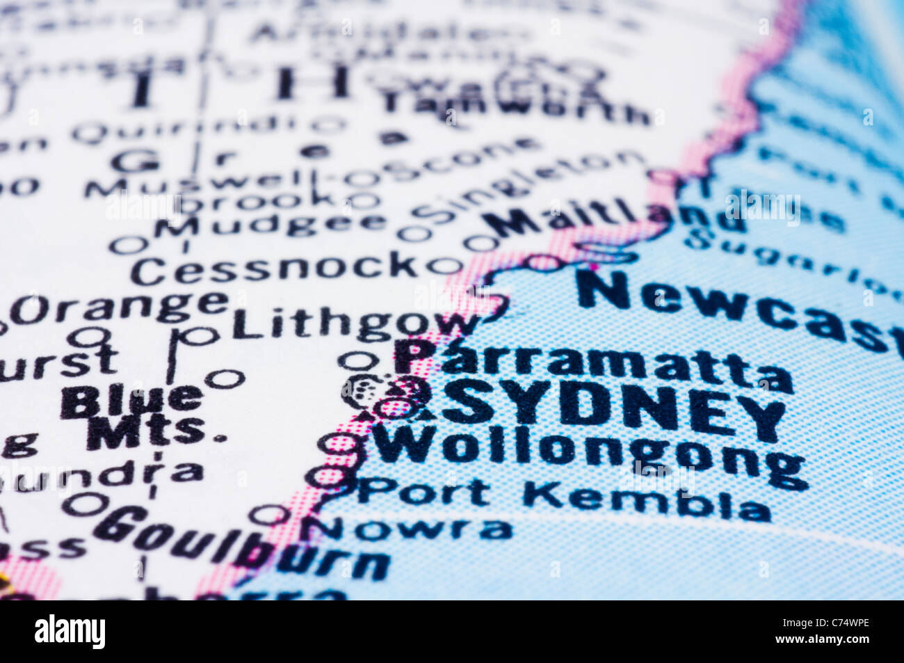 Sydney map hi-res stock photography and images - Alamy