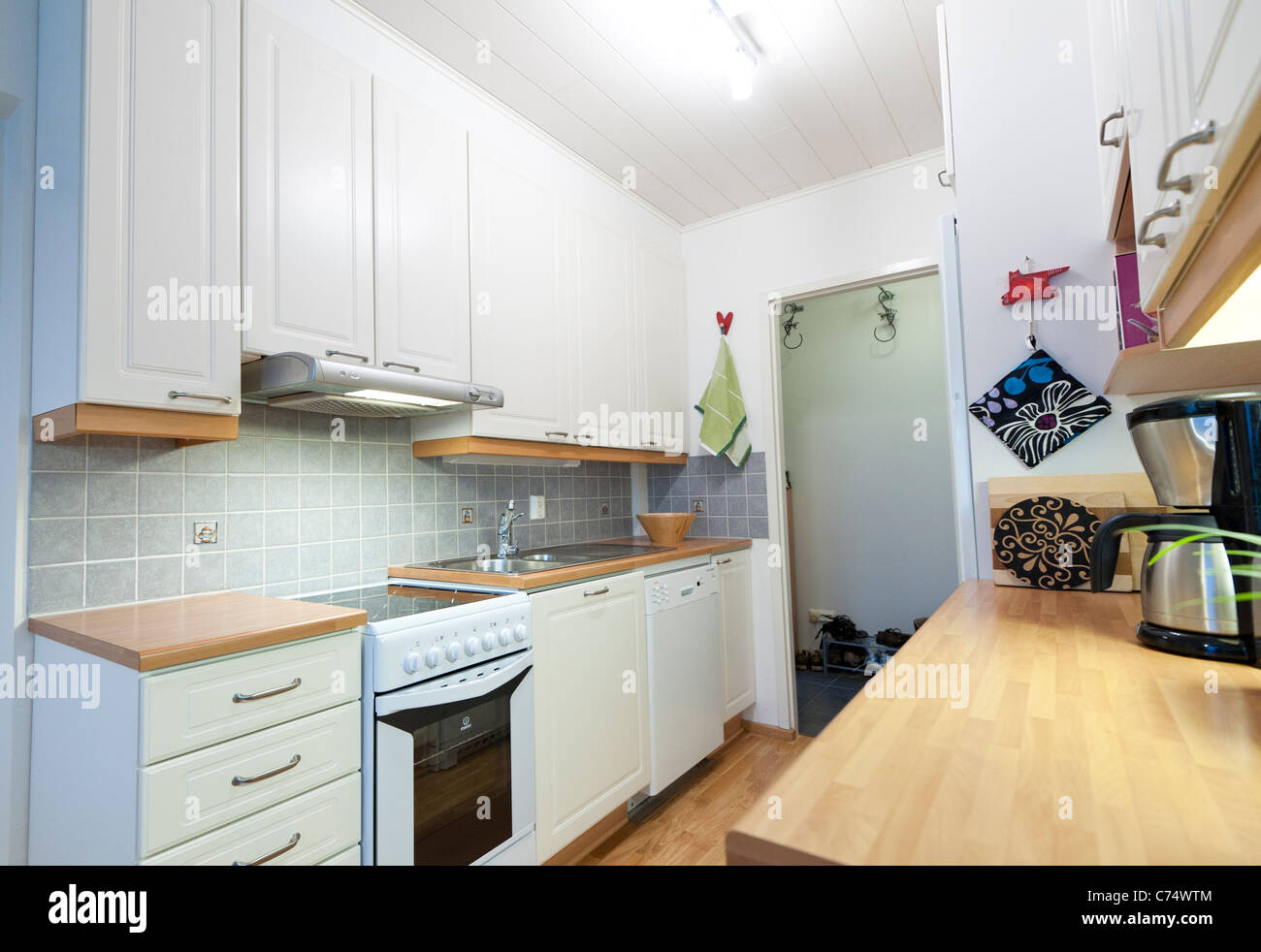 Kitchen in a Finnish apartment Stock Photo - Alamy