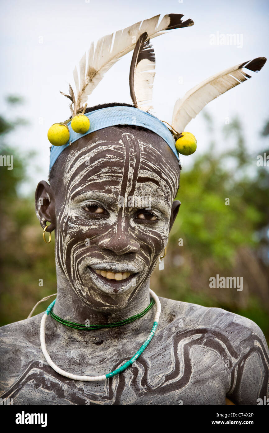Mursi tribe, Mago National Park, Ethiopia Stock Photo - Alamy