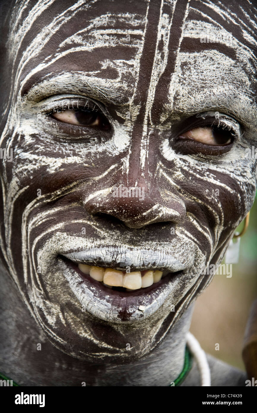 Mursi tribe, Mago National Park, Ethiopia Stock Photo - Alamy