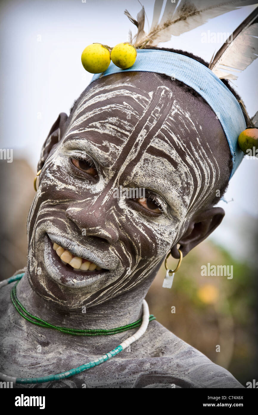 Mursi tribe, Mago National Park, Ethiopia Stock Photo - Alamy