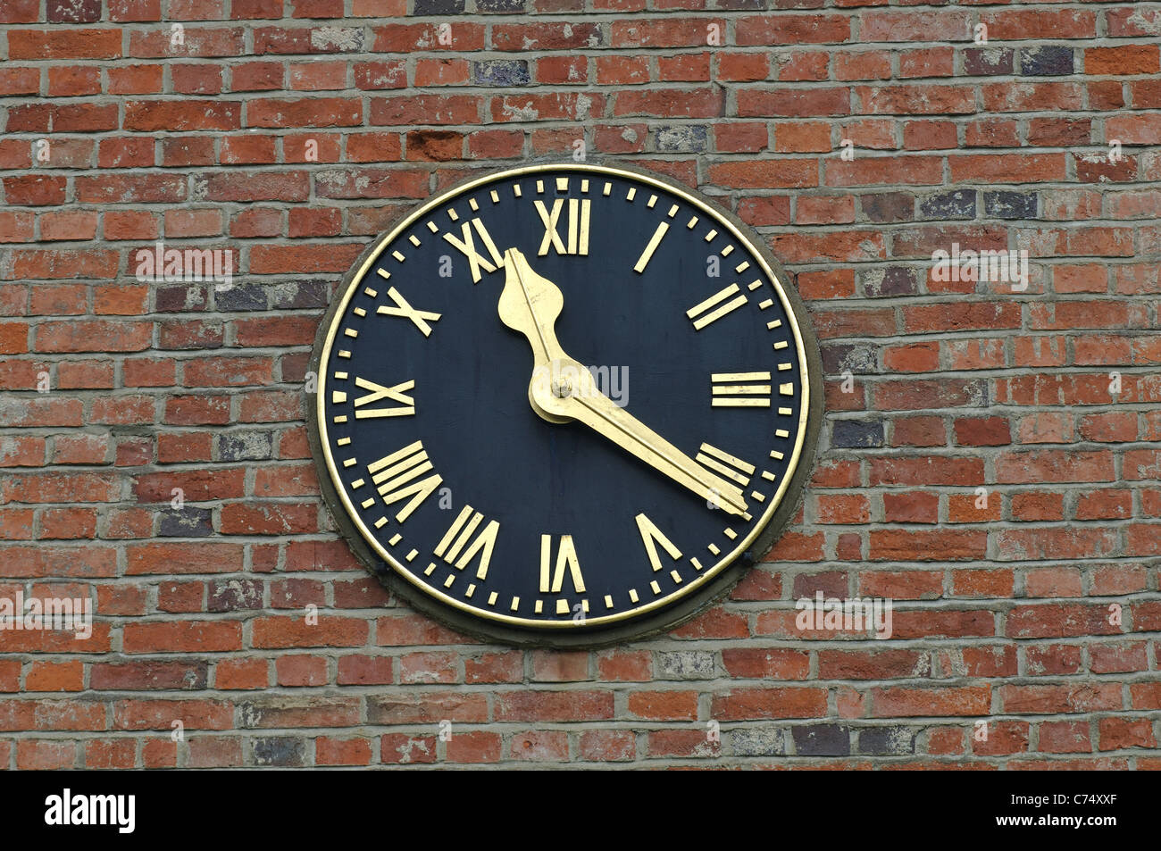 Clock on St. Mary`s Church, Cotesbach, Leicestershire, England, UK ...