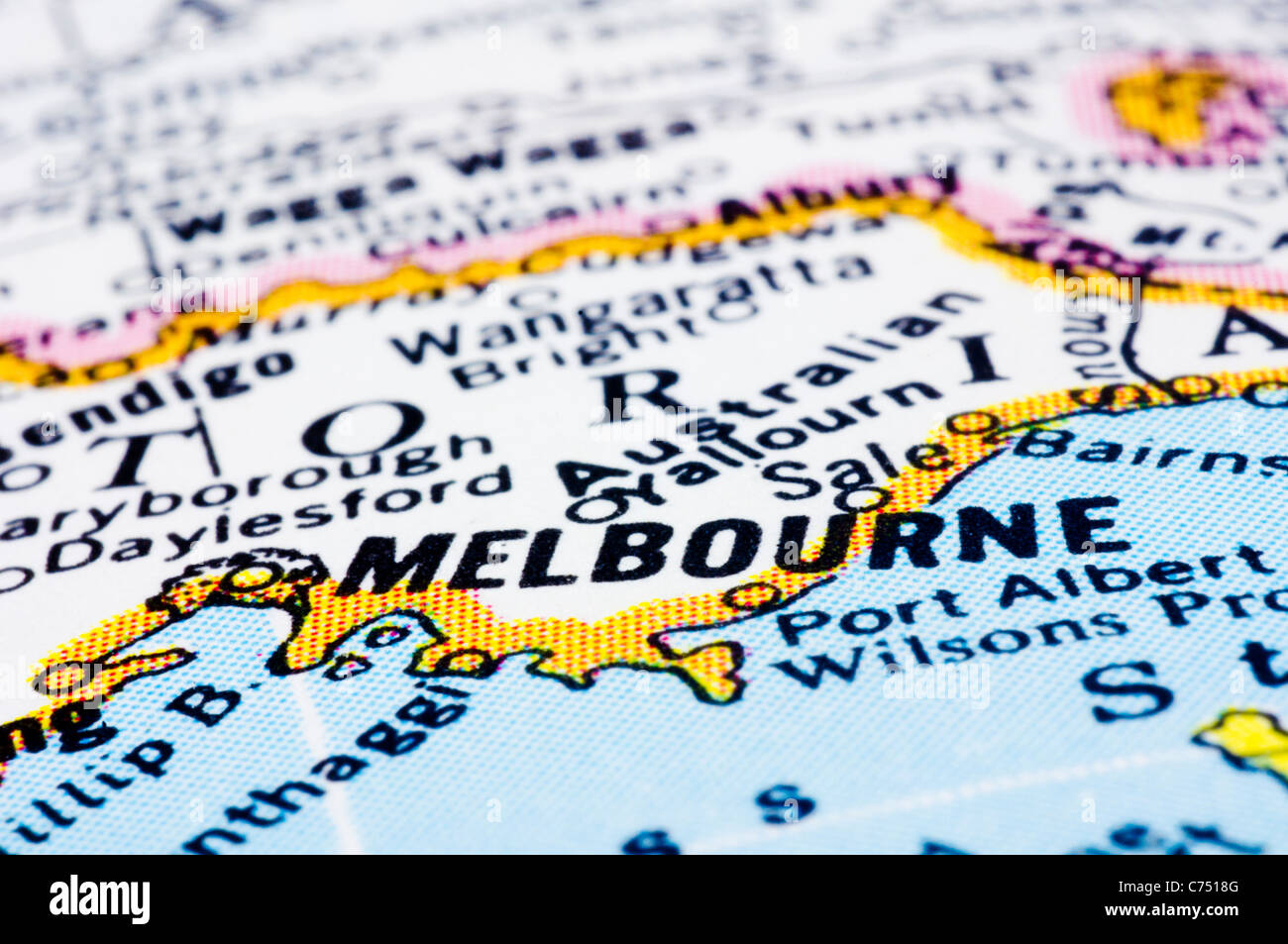 Melbourne map hi-res stock photography and images - Alamy