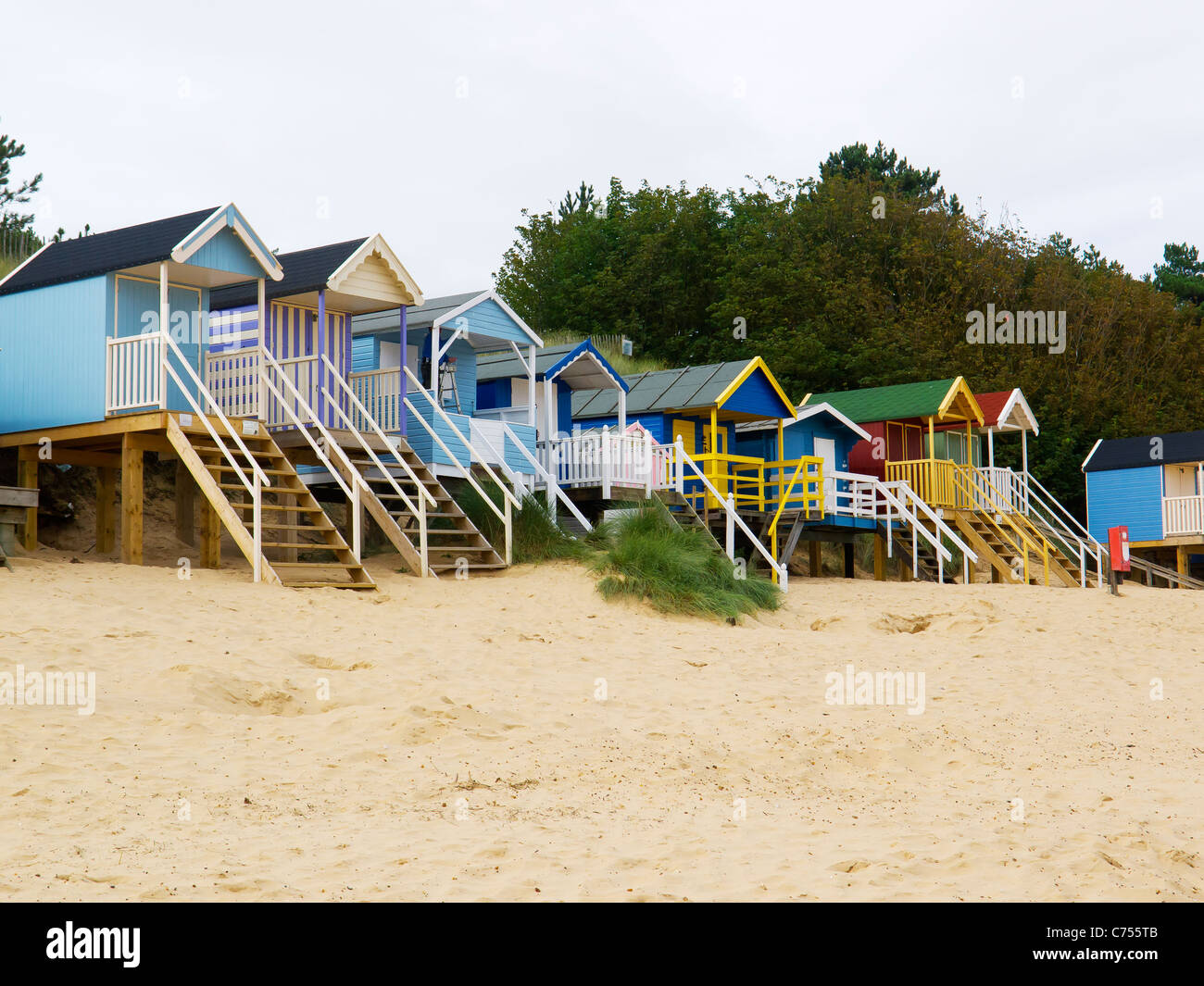 Beach huts at Wells next the Sea Norfolk England Stock Photo - Alamy