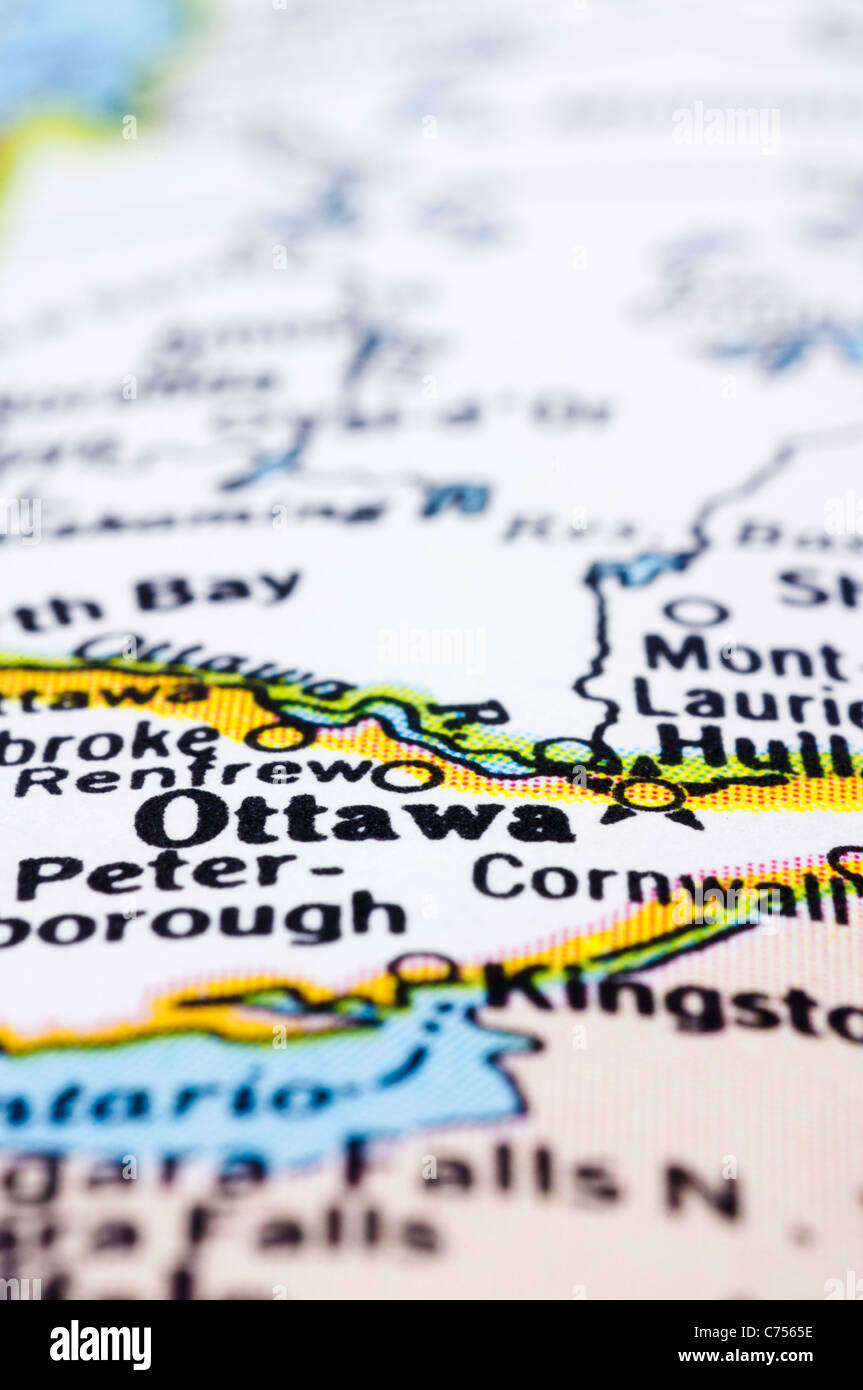 Map of canada with ottawa hi-res stock photography and images - Alamy