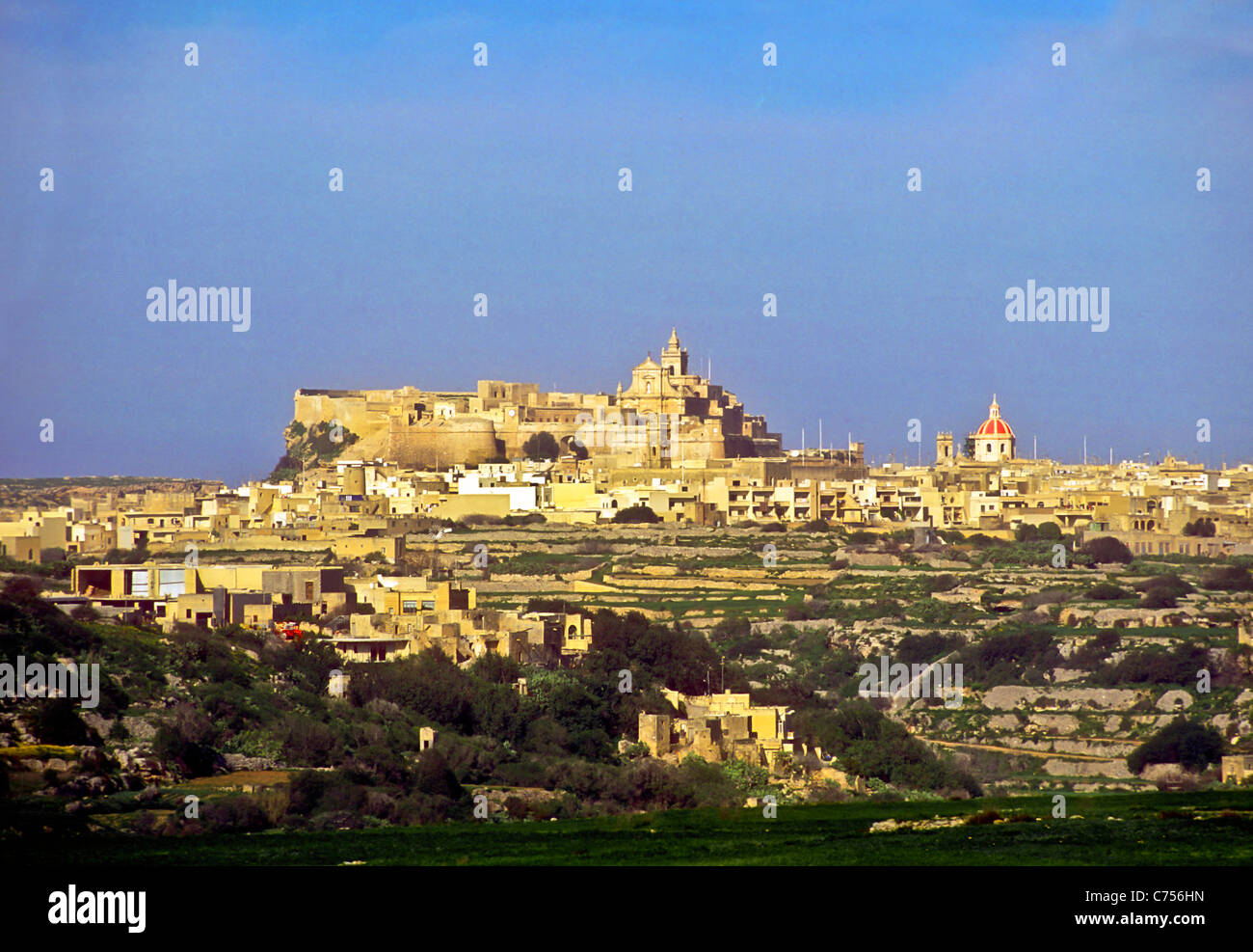 View to The Citadel, Victoria, Gozo, Malta Stock Photo - Alamy