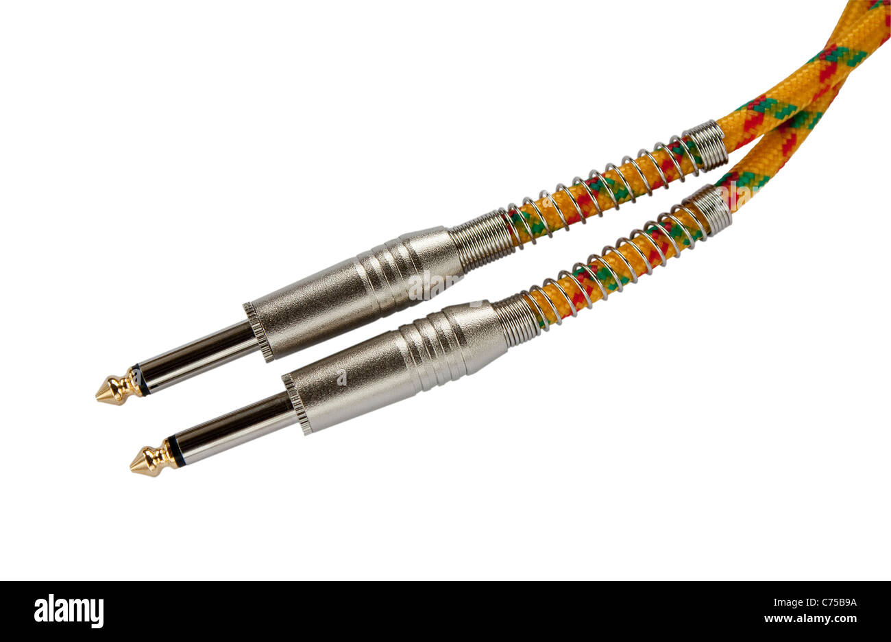 Tweed cable and chrome plugs for connecting musical instruments to ...
