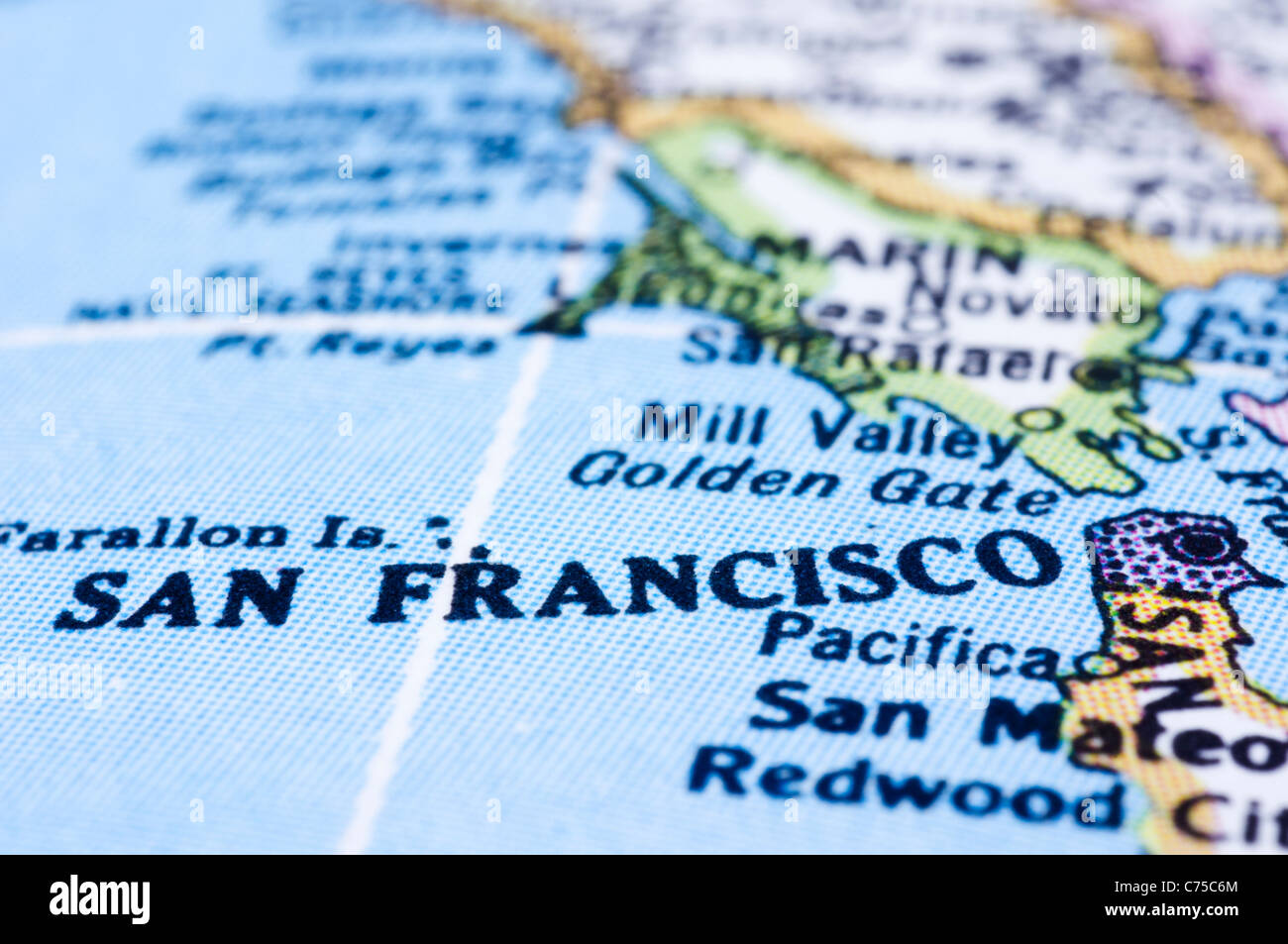 San francisco city map hi-res stock photography and images - Alamy