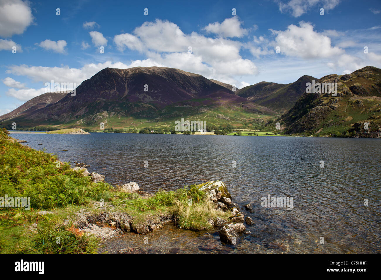 Heather blue sky white cloud lake district hi-res stock photography and ...